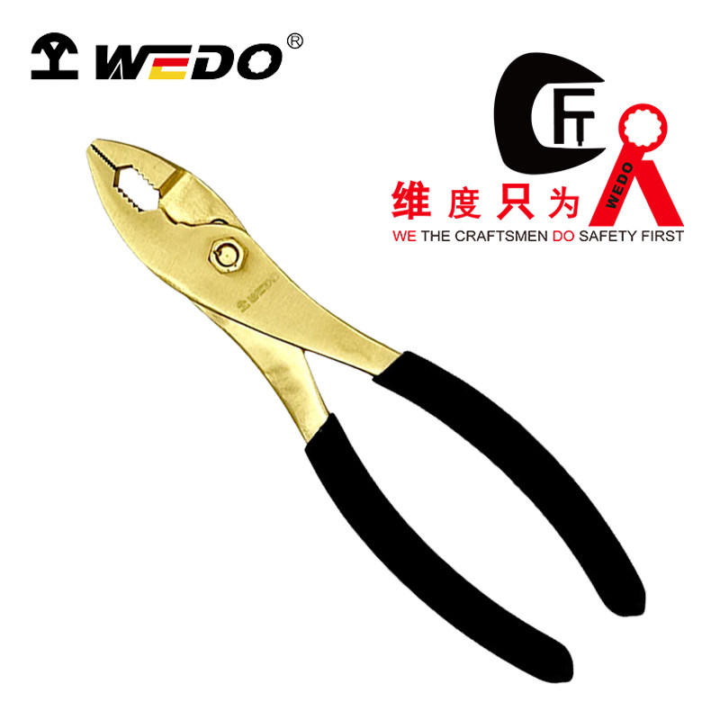 WEDO维度黄铜鲤鱼钳水管维修钳子铜钳鱼嘴钳工业级黄铜工具厂家