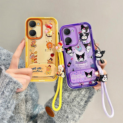 KT镜子支架适用vivoY03手机壳日韩可爱女vivoY03t个性时尚男女vivoY03卡通保护套vivoY03t硅胶米奇星星人外