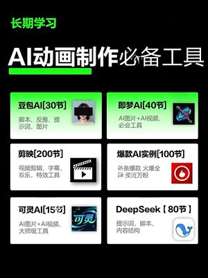 DeepSeek短视频制作教程提示词即梦AI可灵动画剪映豆包视频教程