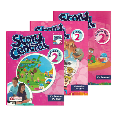 包邮原版Story Central 2级别套装 英国麦克米伦 少儿小学英语教材 含书本 练习册 故事书 学生账号故事性教材书 日常生活主题词汇