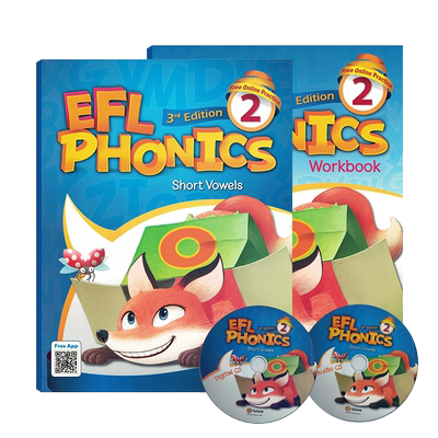原装进口新版EFL phonics 2级学生书+练习册5-12岁幼少儿英语自然拼读phonics教材 初级启蒙英语入门 字母发音规则 零基础英语书籍