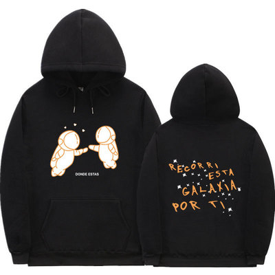 Men's/Women's Hooded Loose Hoodie印花休闲连帽宽松卫衣 男女