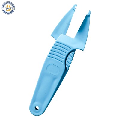 新蚯蚓夹刀迷你红虫夹蚯蚓工具115mm18g塑料夹子钓鱼配件渔具