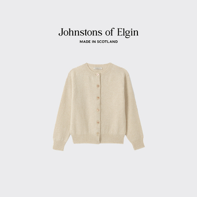【3期免息】Johnstons of Elgin 羊羔毛针织开衫长袖羊毛衣秋冬