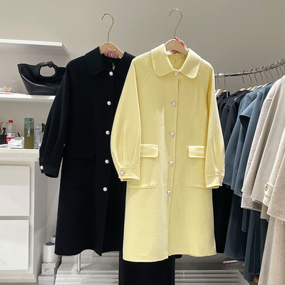 双面羊绒中长款小香风外套