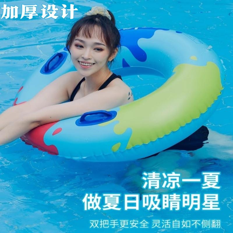 游泳圈成人加厚防侧翻双气囊户外便携式腋下圈水上安全救生圈厂家