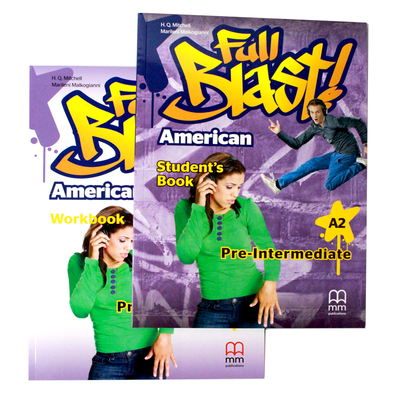 原版进口 Full Blast MM出版青少年初中小学英语欧盟共同语言框架CEFR A2级（课本+练习册）