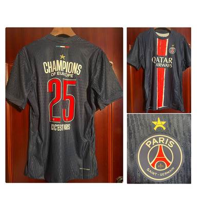 2025巴黎欧冠卫冕球衣#25 CHAMPIONS足球服球员版