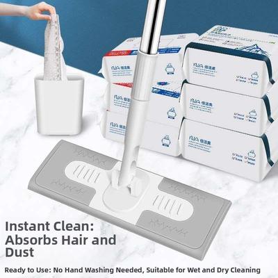 Electrostatic dust removal paper mop household multifunction