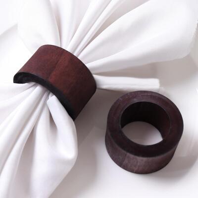 12Pack Wooden Napkin Rings Dinner覆古禾木餐巾环扣西餐口布圈