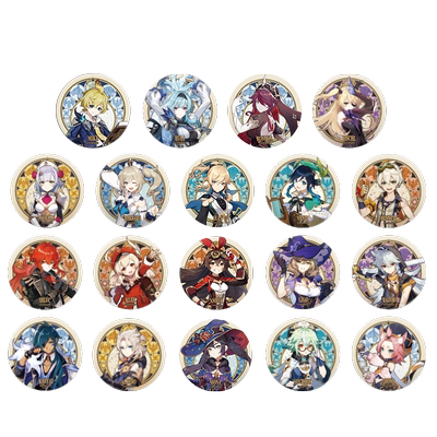 原神蒙德城主题人物徽章立绘周边