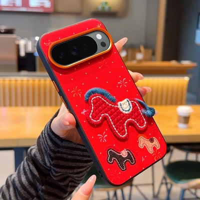 适用谷歌Pixel10手机壳新年发财马Pixel10Pro高级皮套Pixel10ProXL奢华简约Pixel10A个性时尚全包防摔手机套