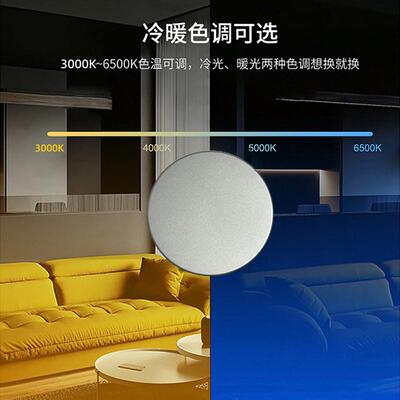 2.4GHz无线明装磁吸调光旋钮开关单双色温控制器无频闪12V24V橱柜