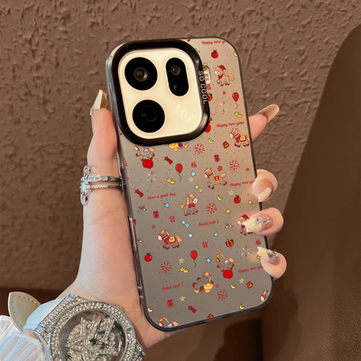 适用于OPPOFindx9pro手机壳烟花气球小马年支架彩银新品x7ultra至尊版男女款全包x6/x5防摔保护套简约findx8