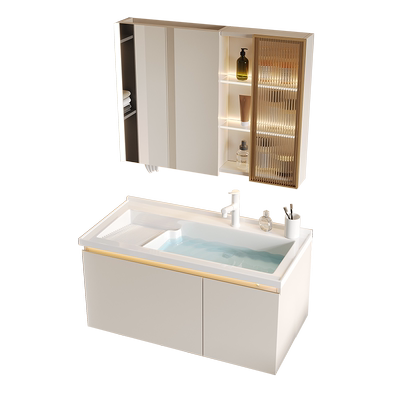 搓衣板浴室柜陶瓷一体盆洗漱洗衣