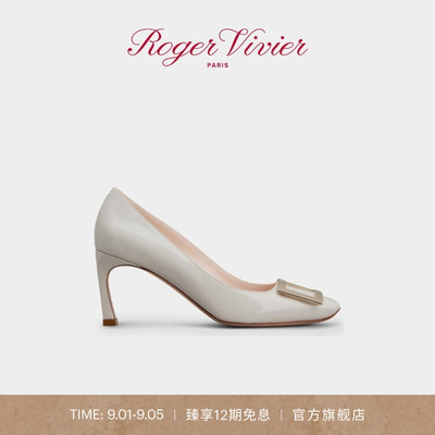 Roger Vivier/RV女鞋Trompette喇叭跟漆皮高跟鞋