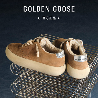 GoldenGoose厚底低帮毛绒休闲鞋
