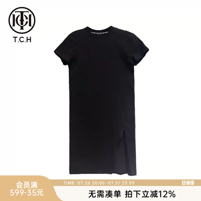 高奢烫钻时尚休闲显瘦连衣裙