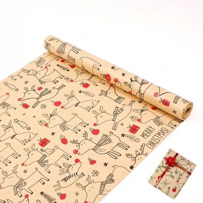 1 Roll 17inch x 590 inch Christmas Wrapping Paper, Gift Wrap