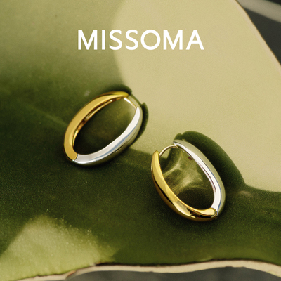 Missoma金银双生耳环轻奢耳圈