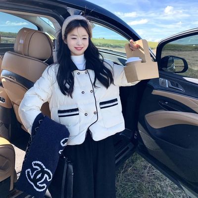 杏色短外套杏色小香风百搭款时尚宽松甜美风女装娃娃脸长袖上衣