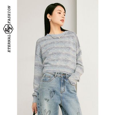 新款气质针织衫洋气上衣女装