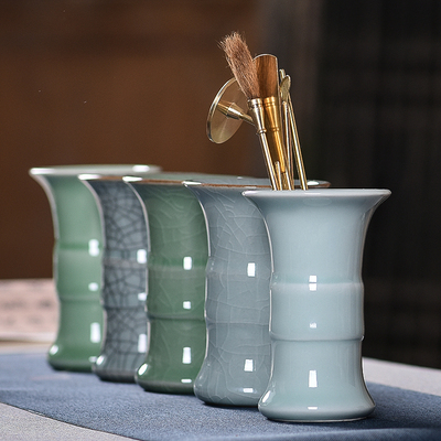 陶瓷花瓶龙泉入门七件套收纳香炉