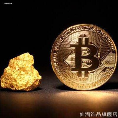 Bitcoin镀金币BTC美元世界钱币铜
