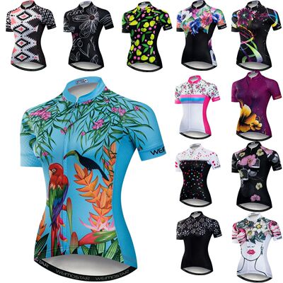 Maillot de Ciclismo para mujer, camiseta de manga corta para