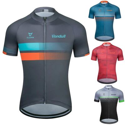 VENDULL-Ropa de Ciclismo para hombre, camisetas de manga cor