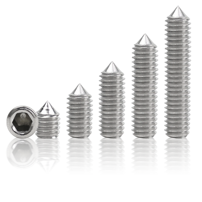 304不锈钢内六角螺丝钉紧定锥端