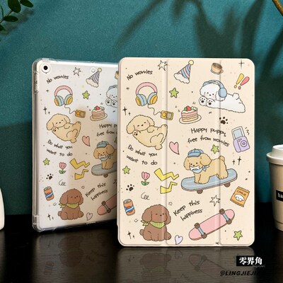 狗狗滑板适用于ipadmini7保护壳ipad10/9平板壳11代2025苹果air7/6/5九代带笔槽13寸硅胶pro11全包mini7迷你6