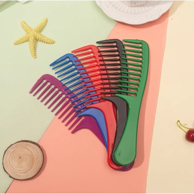 卷发宽齿专用梳子牛筋大齿梳头熟料防静电加厚家用美发顺发