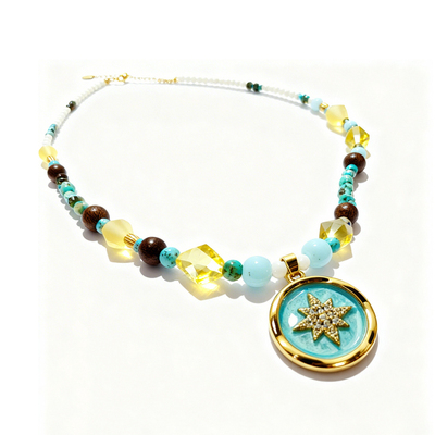 西町村屋清新多巴胺项链女新款设计感小众百搭锁骨链XHBA40049