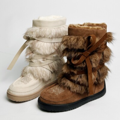 TBT “暖炉”雪地靴 新款降温神器 波西米亚风雪橇鞋 女生雪地靴