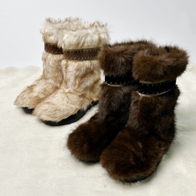 TBT “好看的”  费尔岛风毛毛雪地靴 25冬季新款保暖防滑 雪地靴