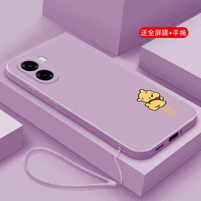 卡通小熊适用OPPOA6S手机壳A6C液态全包保护套A6i+潮牌可爱女款oppo A6V网红新款硅胶防摔软壳