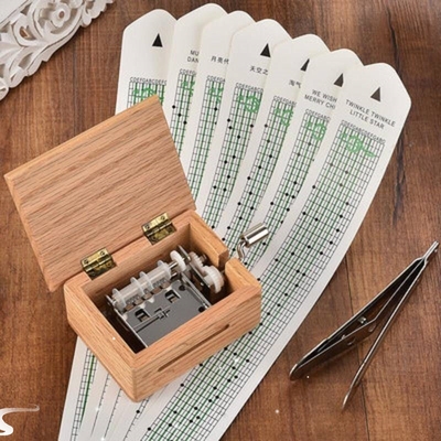 30 Tone DIY Hand cranked Music Box with Hole Puncher Paper0