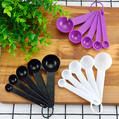 Plastic Measuring Spoon Set 5 Piece Set With Scale Baking Me