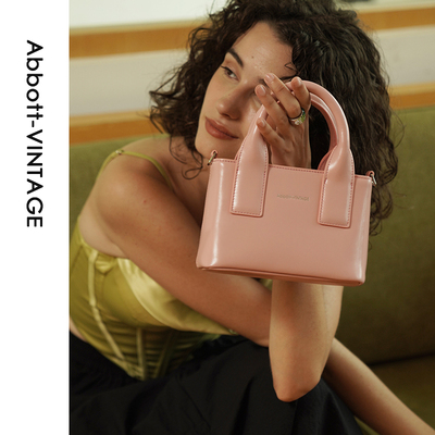 【5折清仓】【方糖包】复古简约方包牛皮单肩斜挎原创女包