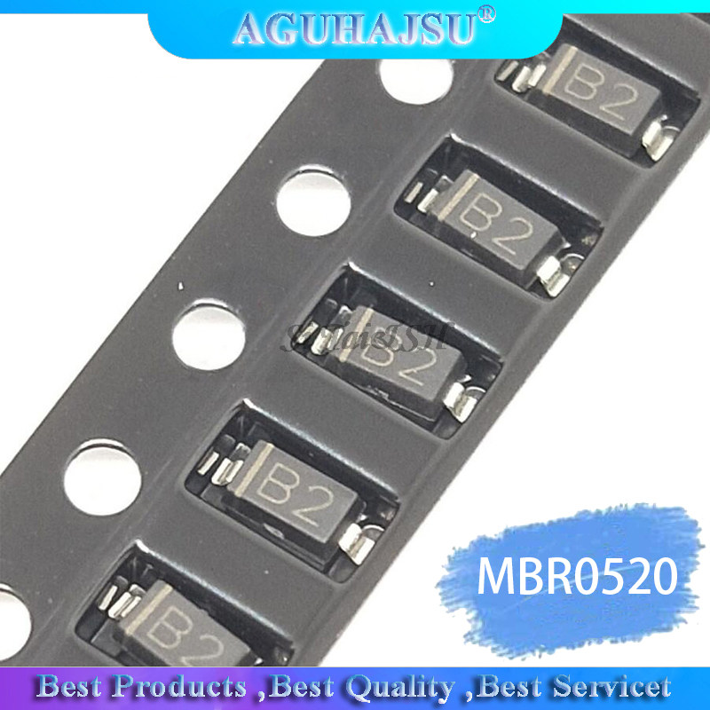 100pcs MBR0520LT1G SOD123 MBR0520 SOD Surface Mount Schottky_虎窝淘