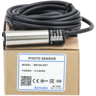 光电开关BR100-DDT BR400-DDT BR100-DDT-P常开+常闭NPN传感器24V