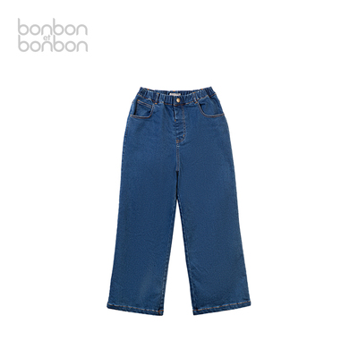 【换季甄选】bonbon et bonbon儿童牛仔裤儿童裤子耐磨耐穿薄绒阔