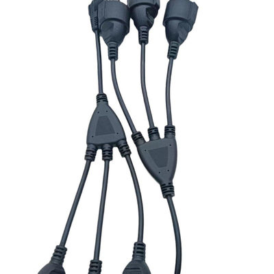 厂家热销C19转c13c14品字尾电源线 一拖三 一拖二电源线 连接线