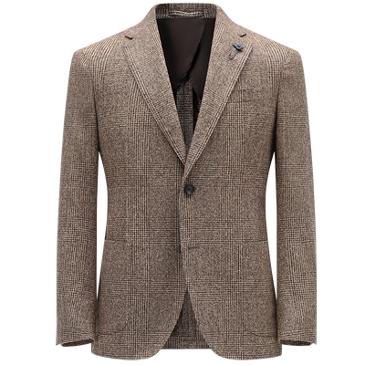 LARDINI羊驼毛羊毛法然绒西服