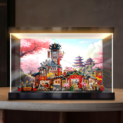 贝格宝适用71861 15周年纪念款初代忍者村模型灯箱亚克力收纳盒