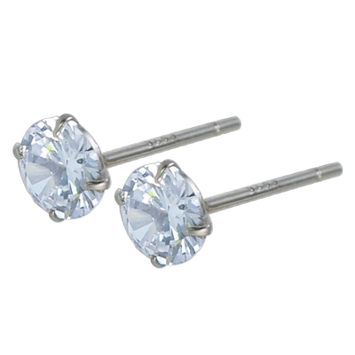 超闪钻小耳钉男女锆石S925纯银