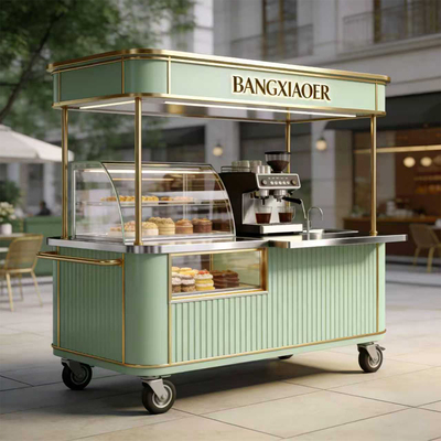 户外集市摊位收银台铁艺摆摊车咖啡厅奶茶店商业街售卖亭铁艺定制