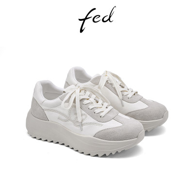 fed厚底老爹鞋秋季新款女鞋白色增高阿甘鞋轻便休闲鞋女款GWX539