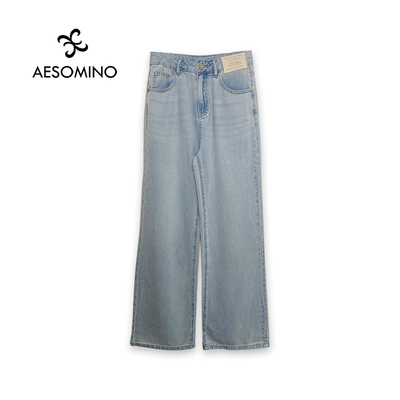 春直筒裤浅蓝色夏季薄款